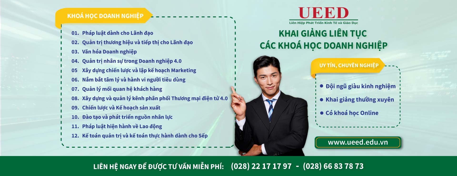 Khóa Bồi Dưỡng - Liên Hiệp Phát Triển Kinh tế và Giáo dục UEED